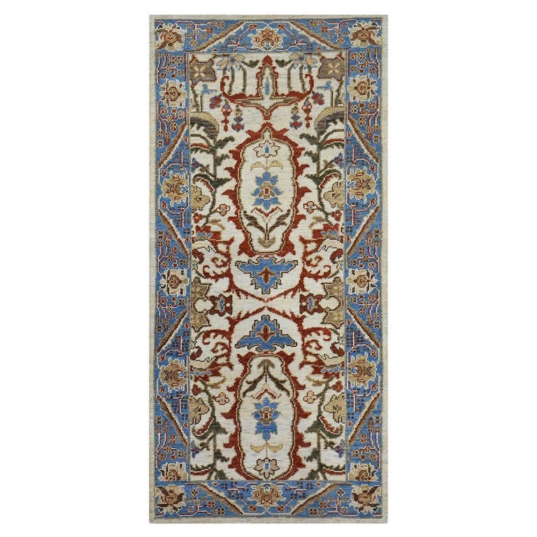 21st Century Sultanabad Master 3x6 Blue, Ivory, and Red Hallway Runner ...