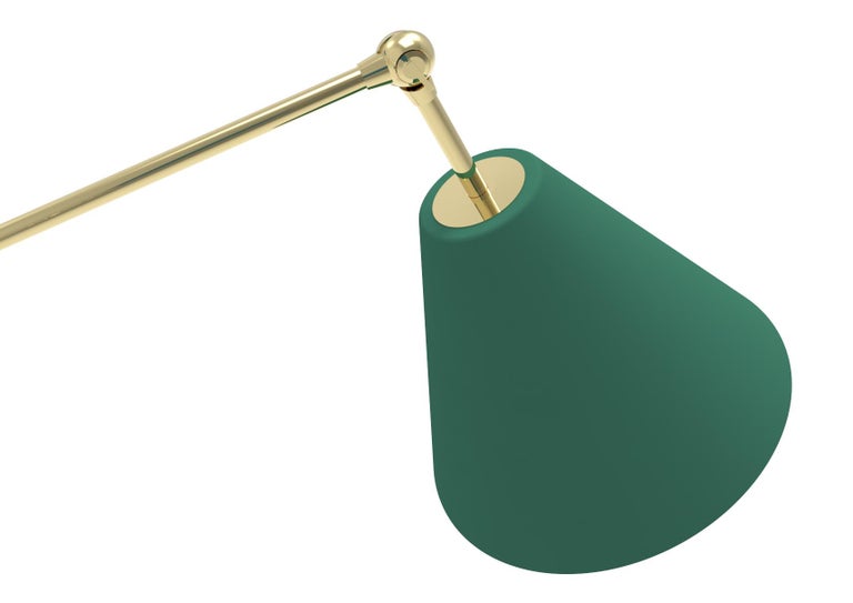 21st Century Triennale pendant lamp, brass&brown-green-white, A. Lelii ...