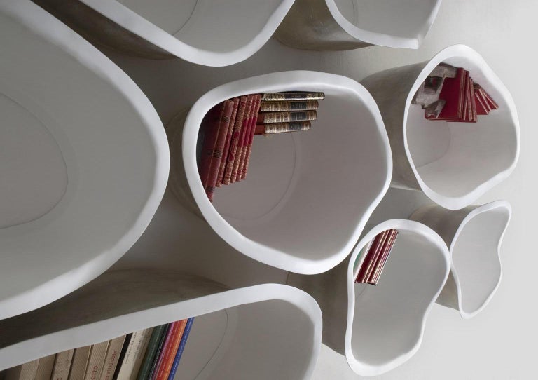 21st Century Verter Turroni White Fibreglass Modular Bookshelf Shelf ...