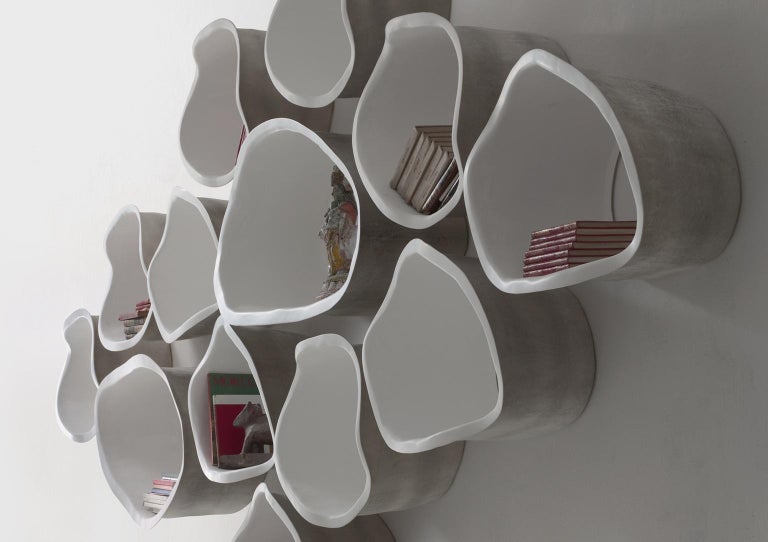 21st Century Verter Turroni White Fibreglass Modular Bookshelf Shelf ...