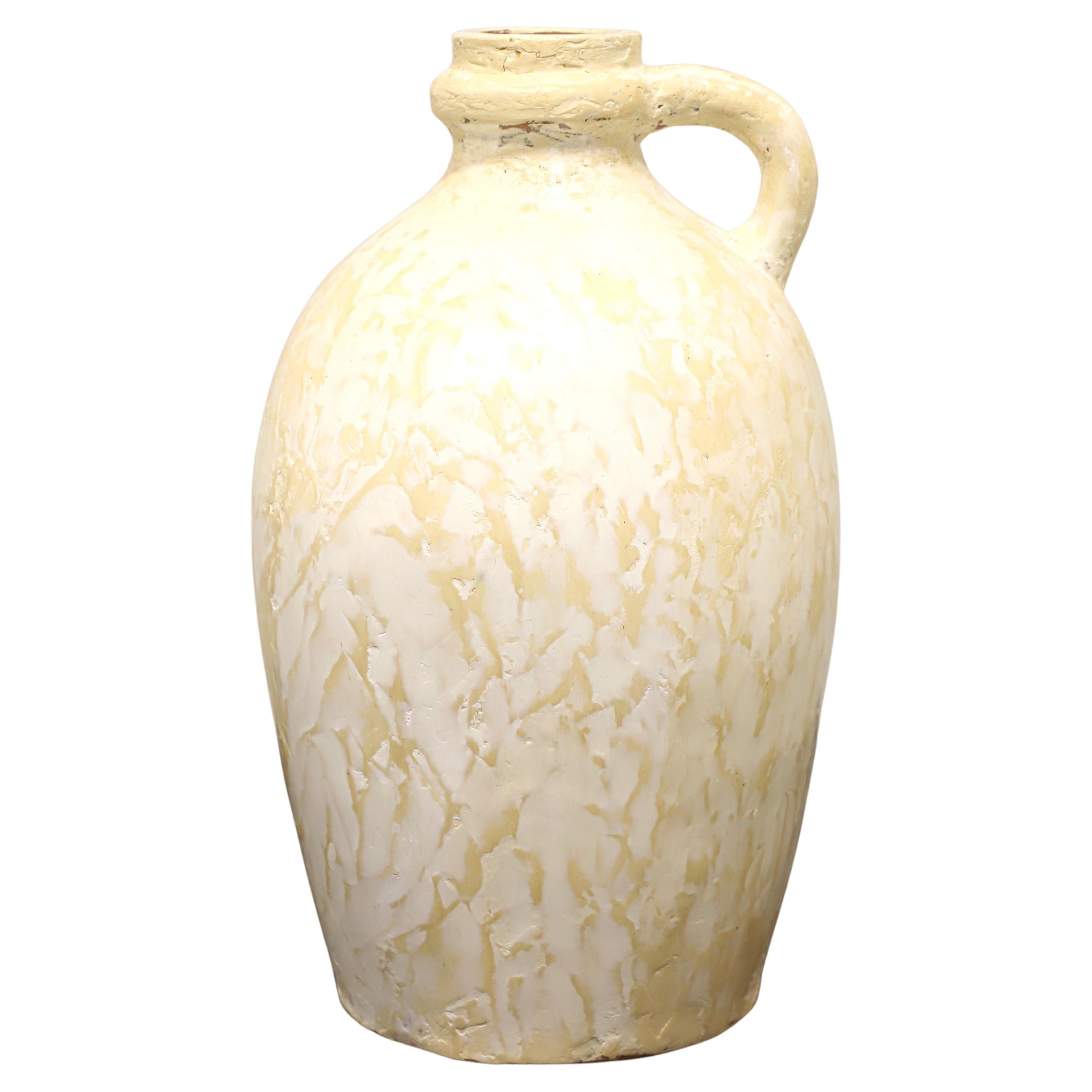 21st Century Whitewashed Clay Grecian Vase For Sale at 1stDibs