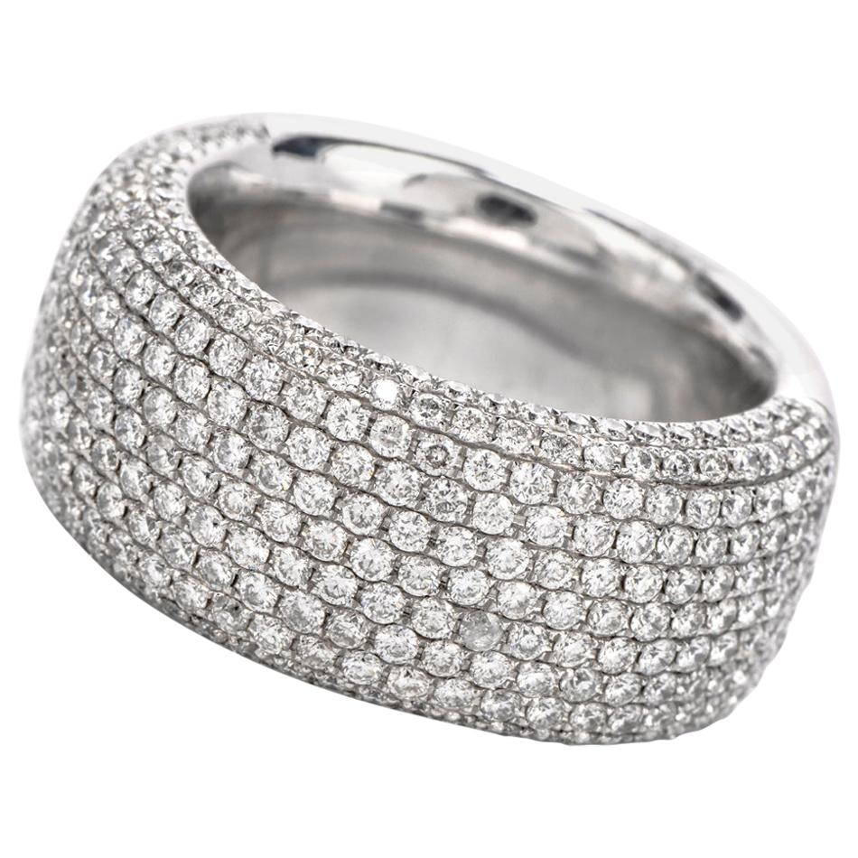 18 Karat Yellow Gold Wide Band Ring at 1stDibs