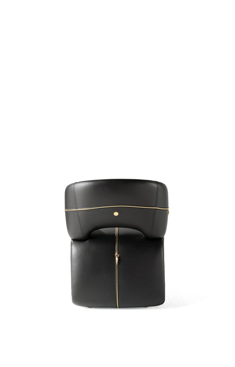 21st Century Wild Armchair in Black Leather by Roberto Cavalli Home ...