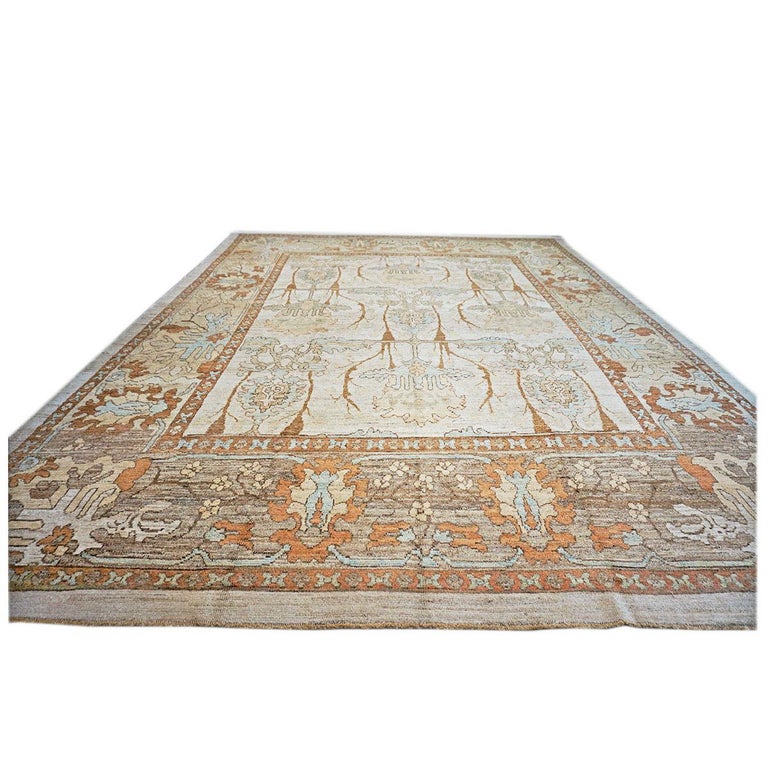 21st Century William Morris Donegal Carpet 13x18 Ivory, Tan, and Rust ...