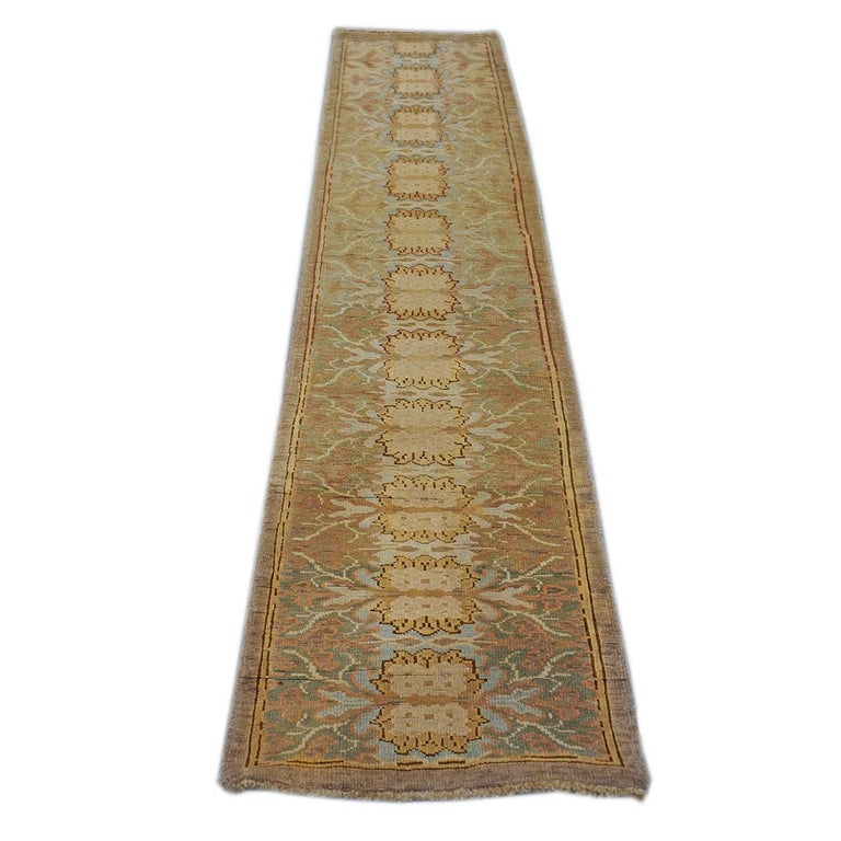 21st Century William Morris Donegal Carpet 3x10 Tan, Blue and Ivory ...