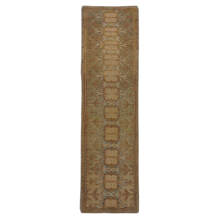21st Century William Morris Donegal Carpet 3x10 Tan, Blue and Ivory ...