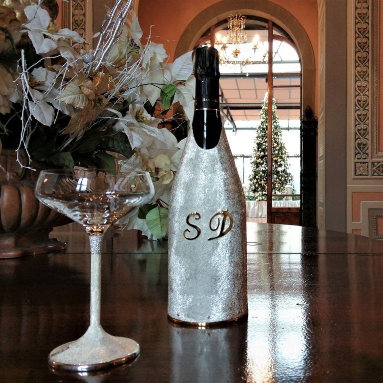 21st Century Your Wedding Solid Pure Italian Silver Champagne Cover For ...