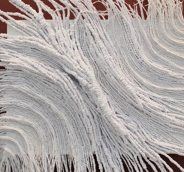 21st Wall Paper Sculpture "fibrilares" by Genaro Bastardo Organic White ...