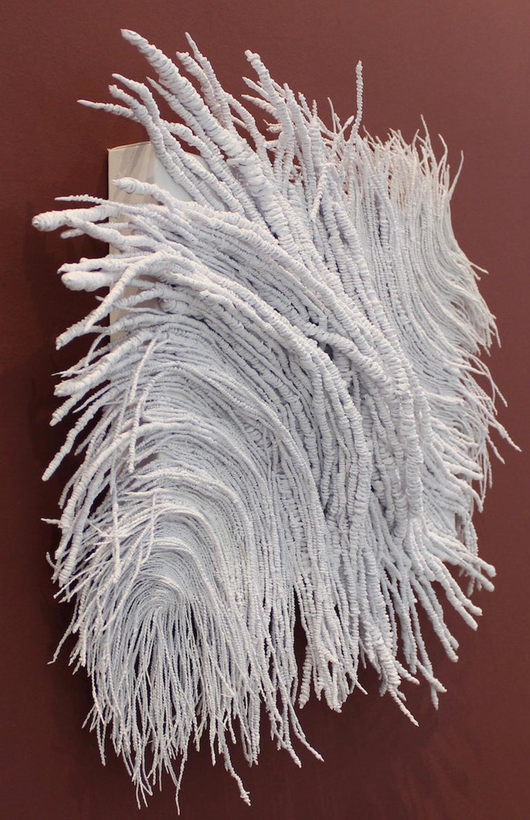 21st Wall Paper Sculpture "fibrilares" by Genaro Bastardo Organic White ...