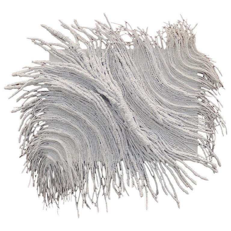 21st Wall Paper Sculpture "fibrilares" by Genaro Bastardo Organic White ...