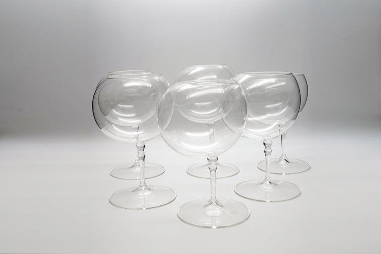 21st Century Asimetric Wine Glass, BUBBLE L set, mouth-blown, Kanz For ...