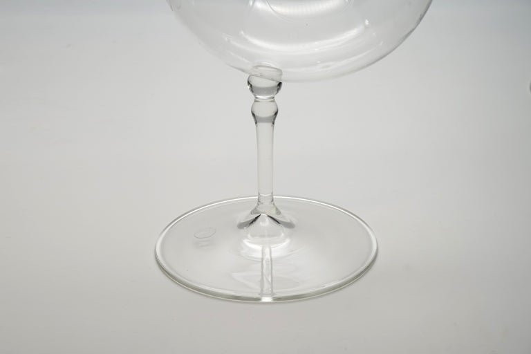 21st Century Asimetric Wine Glass, Hand-Crafted, Bubble, Kanz For Sale ...