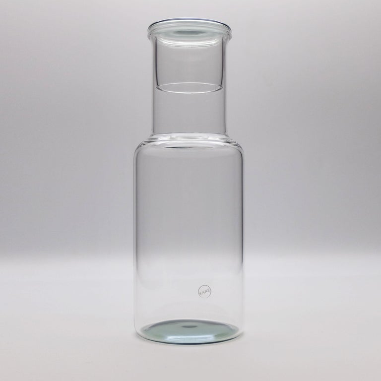 21st Century Glass Bottle, Green Color, Kanz Architetti For Sale at 1stDibs