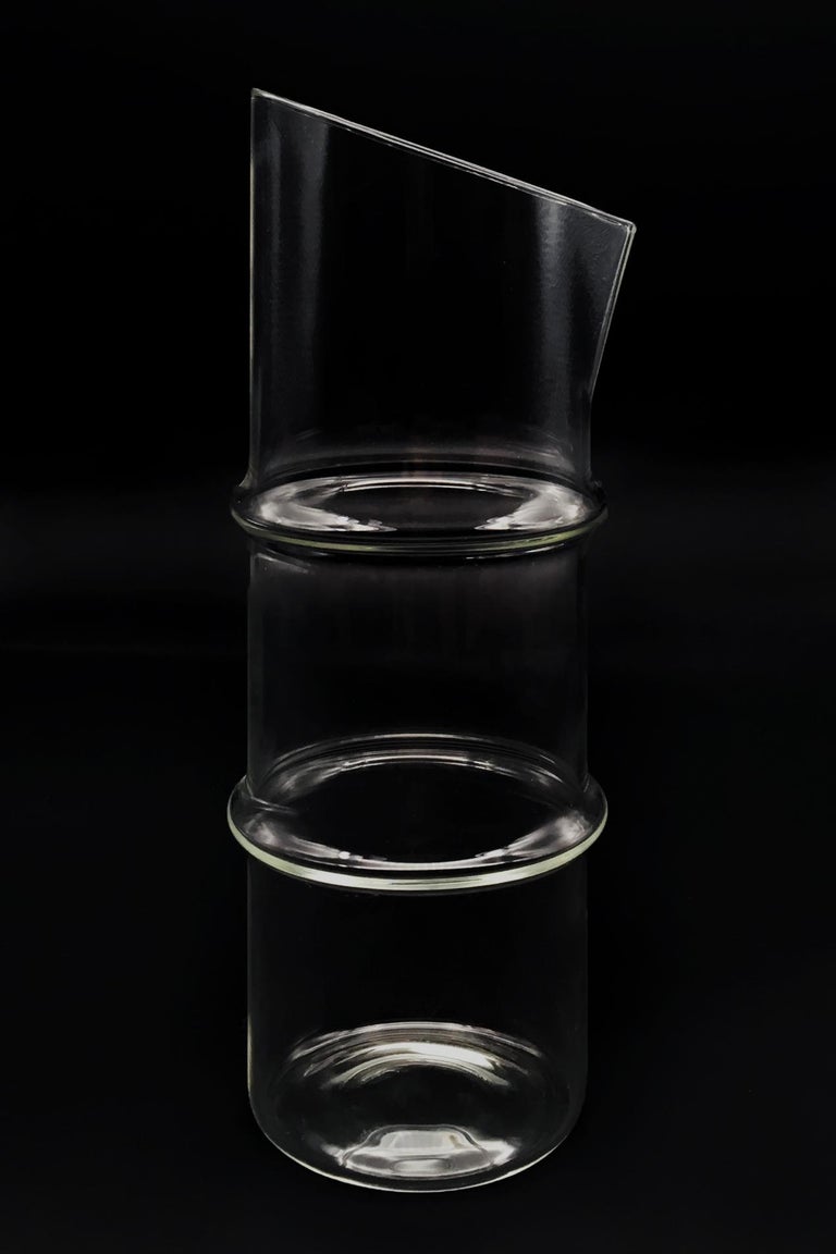 21st Century Hand-Crafted TAKE Glass Carafe 50cl, Trasparent, Kanz ...