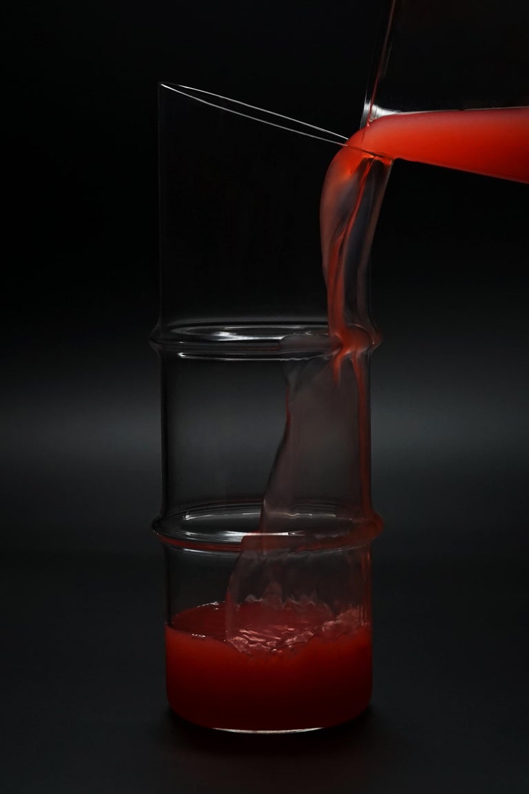 21st Century Hand-Crafted TAKE Glass Carafe 50cl, Trasparent, Kanz ...