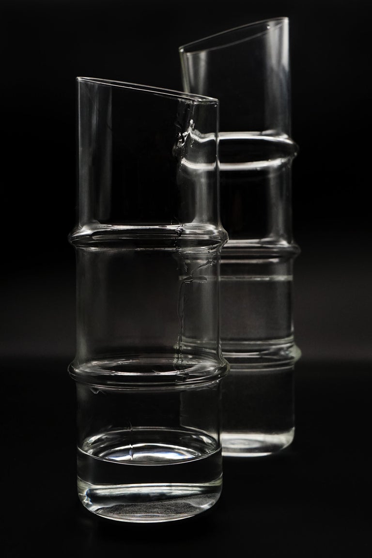 21st Century Hand-Crafted Glass Carafe, Trasparent, Kanz Architetti For ...