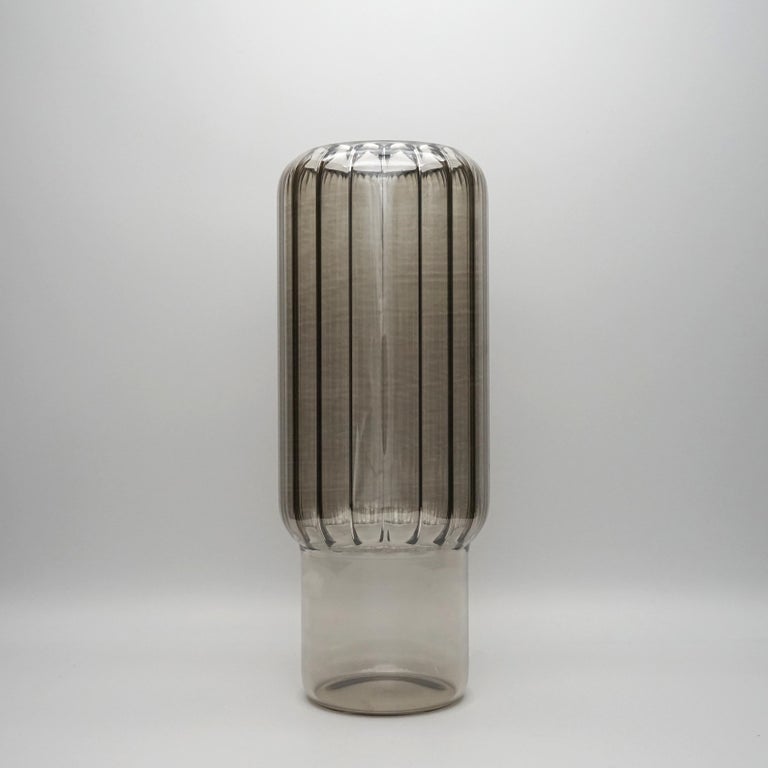 21st Century Handcrafted Glass Vase, Bronze Color, Large, Kanz ...