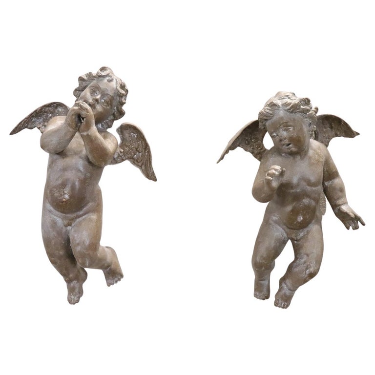 21th Century Italian Pair of Cherubs For Sale at 1stDibs