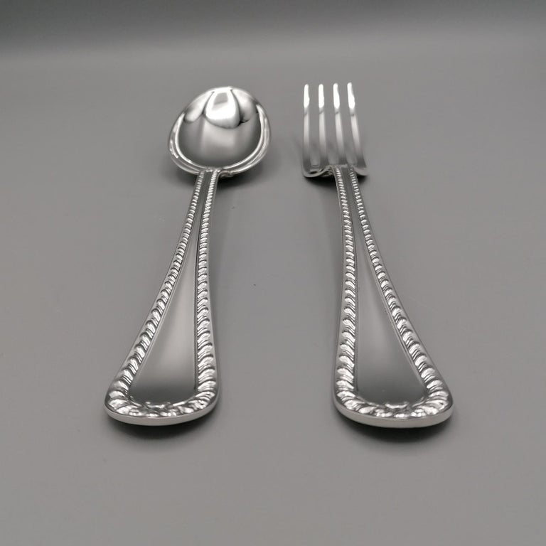 21th Century Italian Queen Ann Style Cutlery set For Sale at 1stDibs