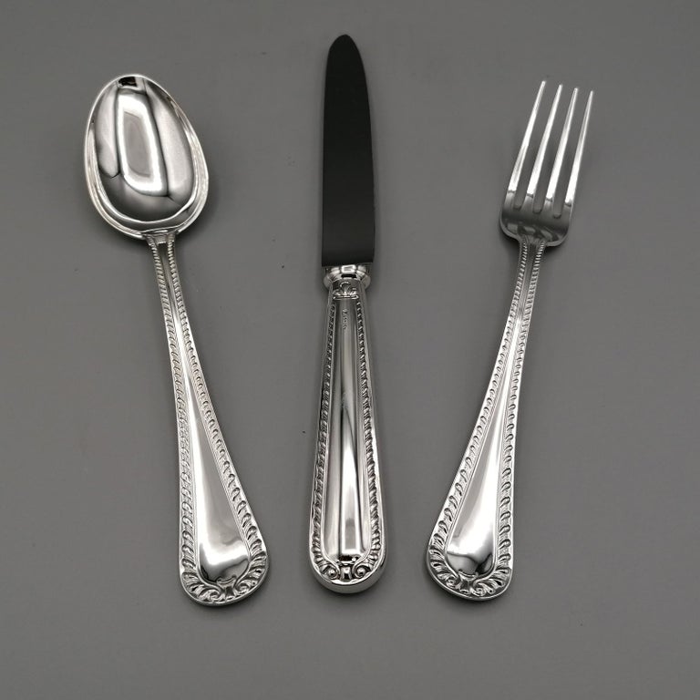 21th Century Italian Queen Ann Style Cutlery set For Sale at 1stDibs