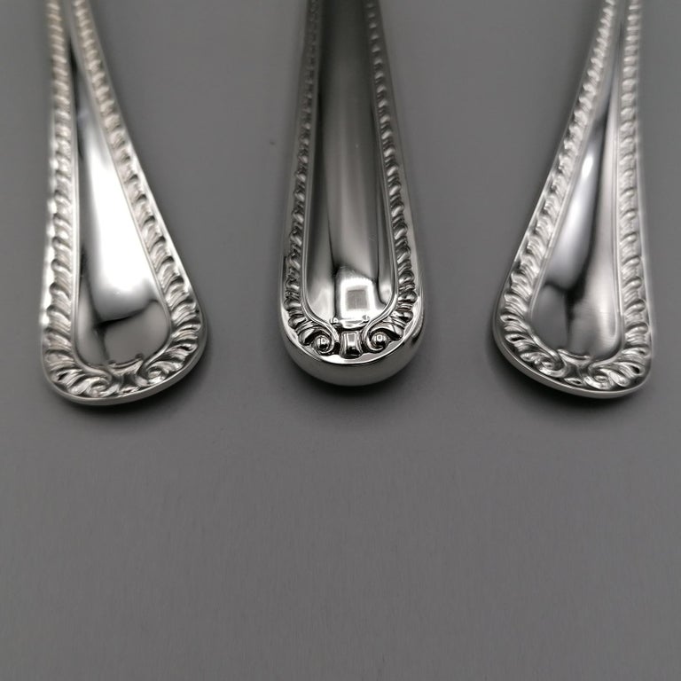 21th Century Italian Queen Ann Style Cutlery set For Sale at 1stDibs