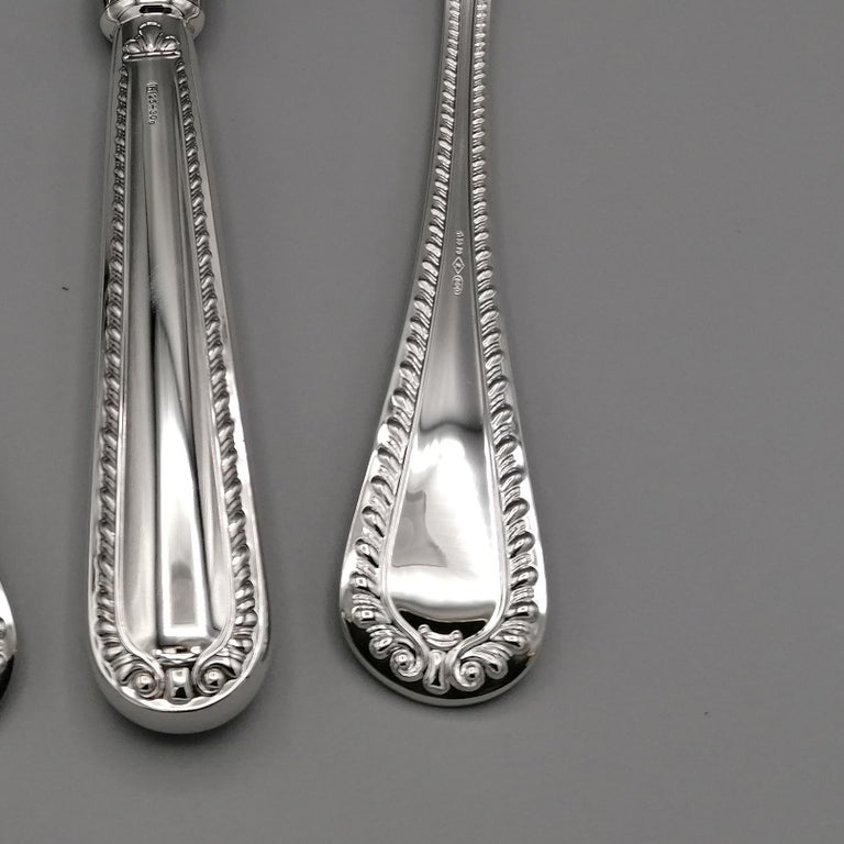 21th Century Italian Queen Ann Style Cutlery set For Sale at 1stDibs