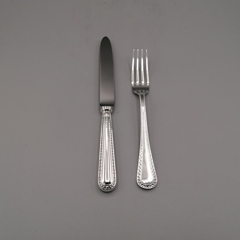 21th Century Italian Queen Ann Style Cutlery set For Sale at 1stDibs