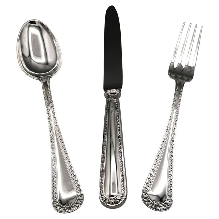21th Century Italian Queen Ann Style Cutlery set For Sale at 1stDibs