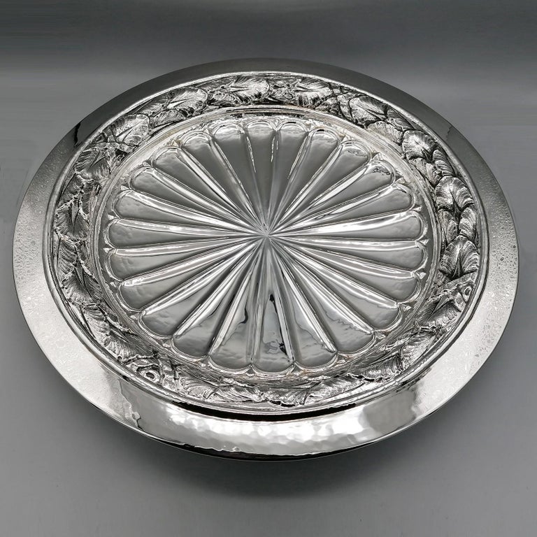 21th Century Italian Sterling Silver Empire Style Centerpiece Dish on ...