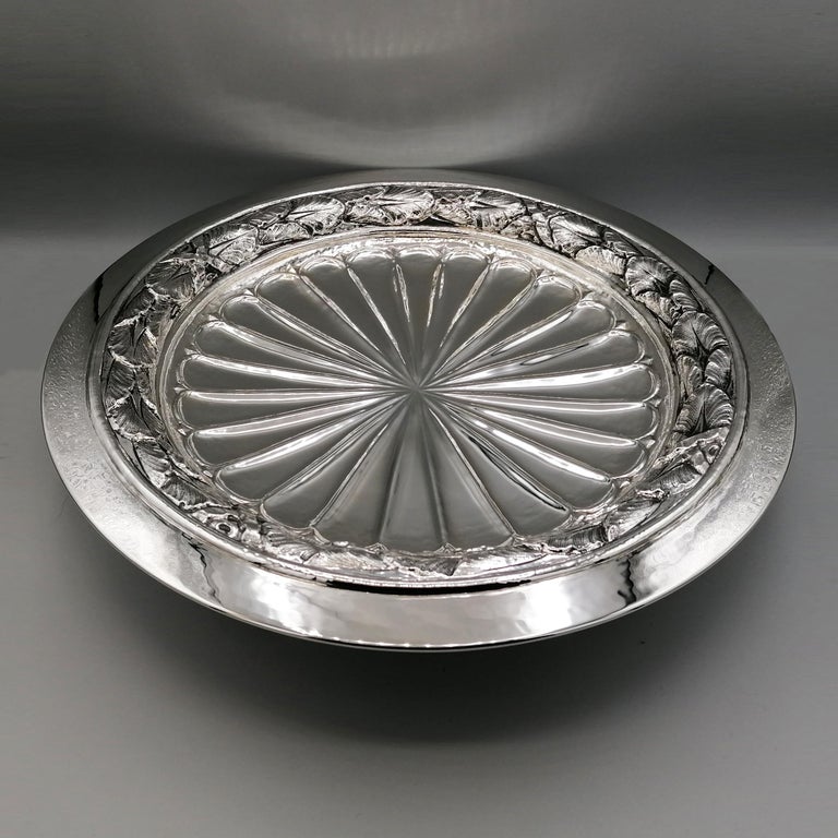 21th Century Italian Sterling Silver Empire Style Centerpiece Dish on ...