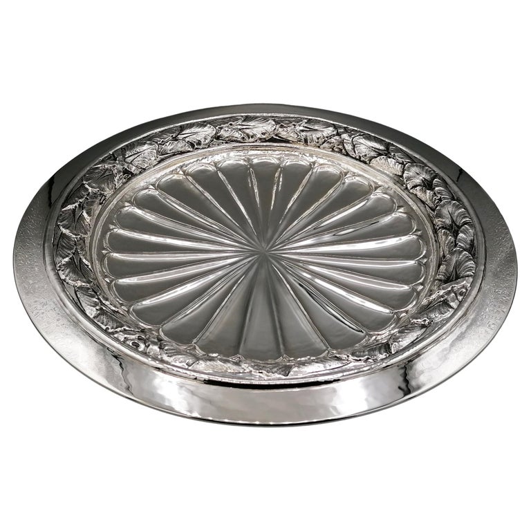 21th Century Italian Sterling Silver Empire Style Centerpiece Dish on ...