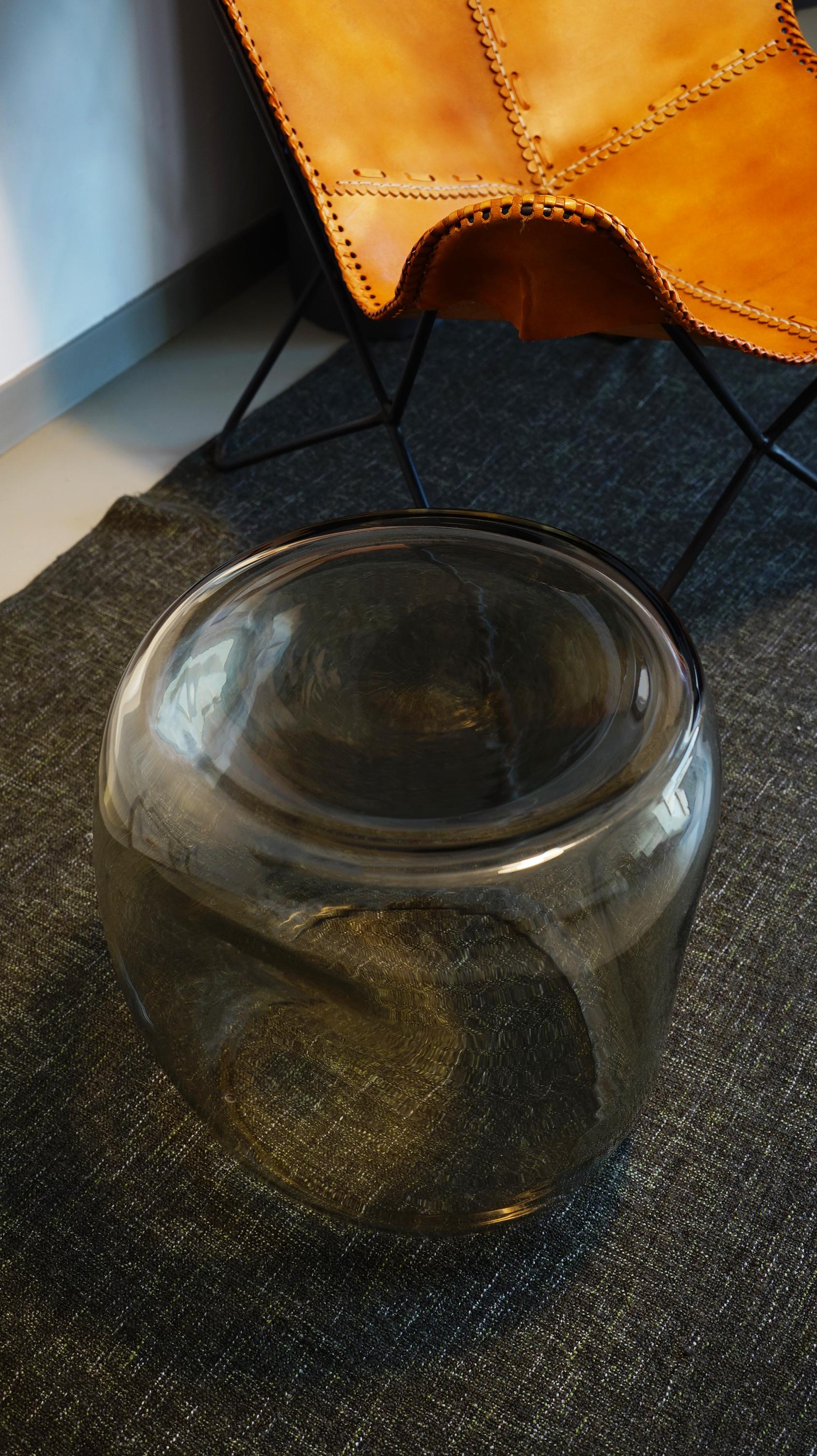 21th Century Murano Glass Side Table and Stool, Murano Blown Glass at ...