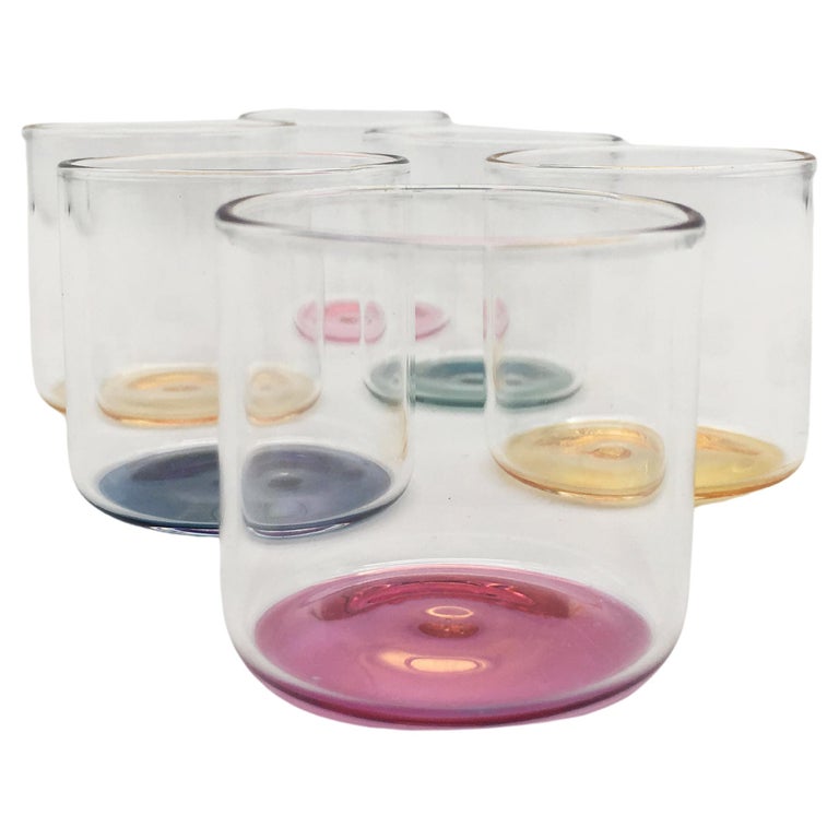 21st Century Set of 6 Colored Shot Glass Iride, Hand-Crafted, Kanz For ...