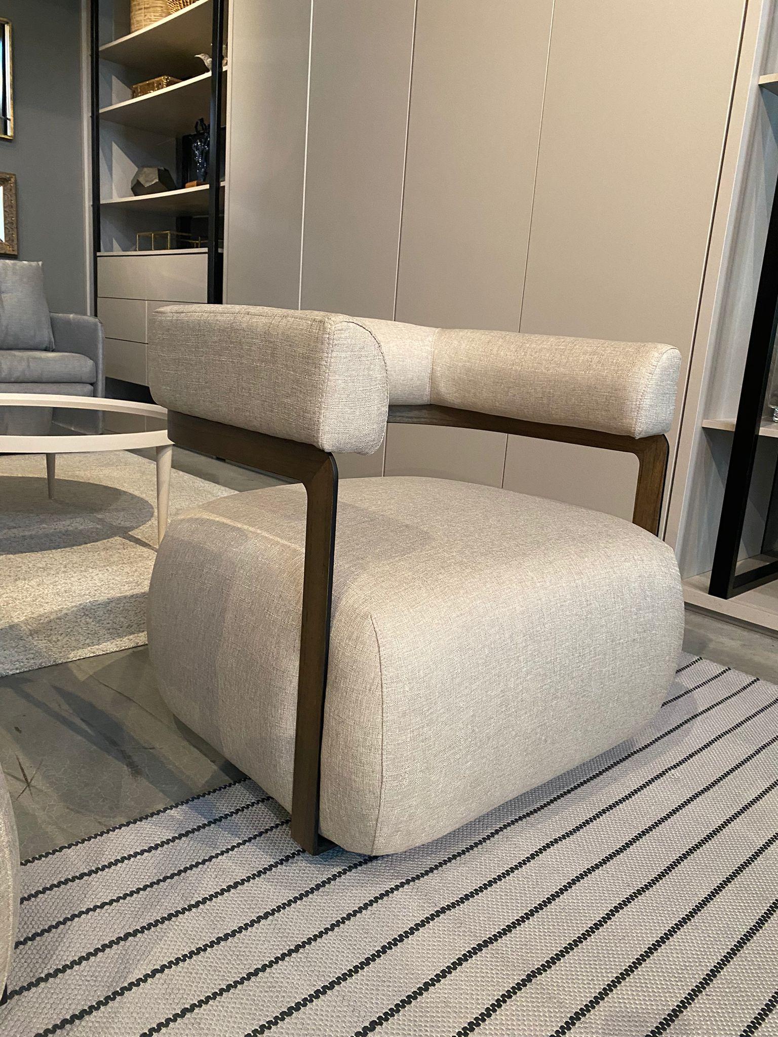 21st Century, Upholstery, Walnut Wood, U-Chair Armchair For Sale at ...