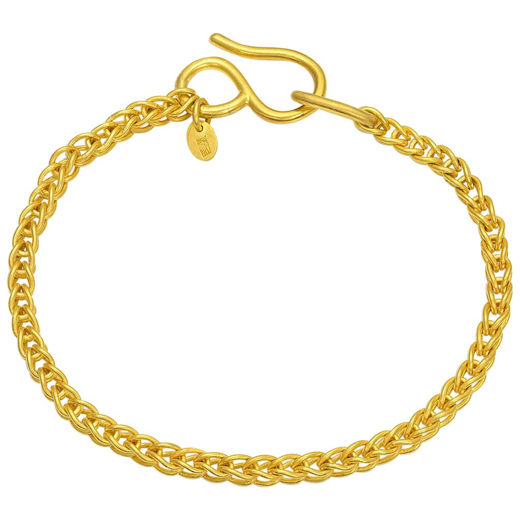 22 Karat Gold Handmade Ancient Greek Style Chain Necklace For Sale at ...