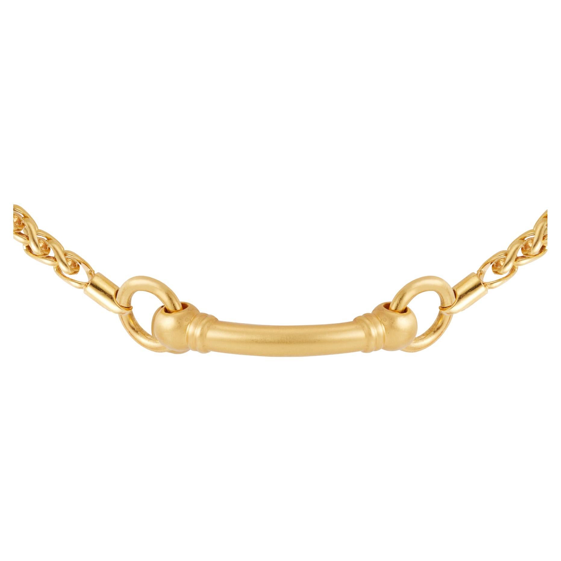 22 Karat Gold Vermeil Senelagos Matte Bar Choker by Chee Lee Designs ...