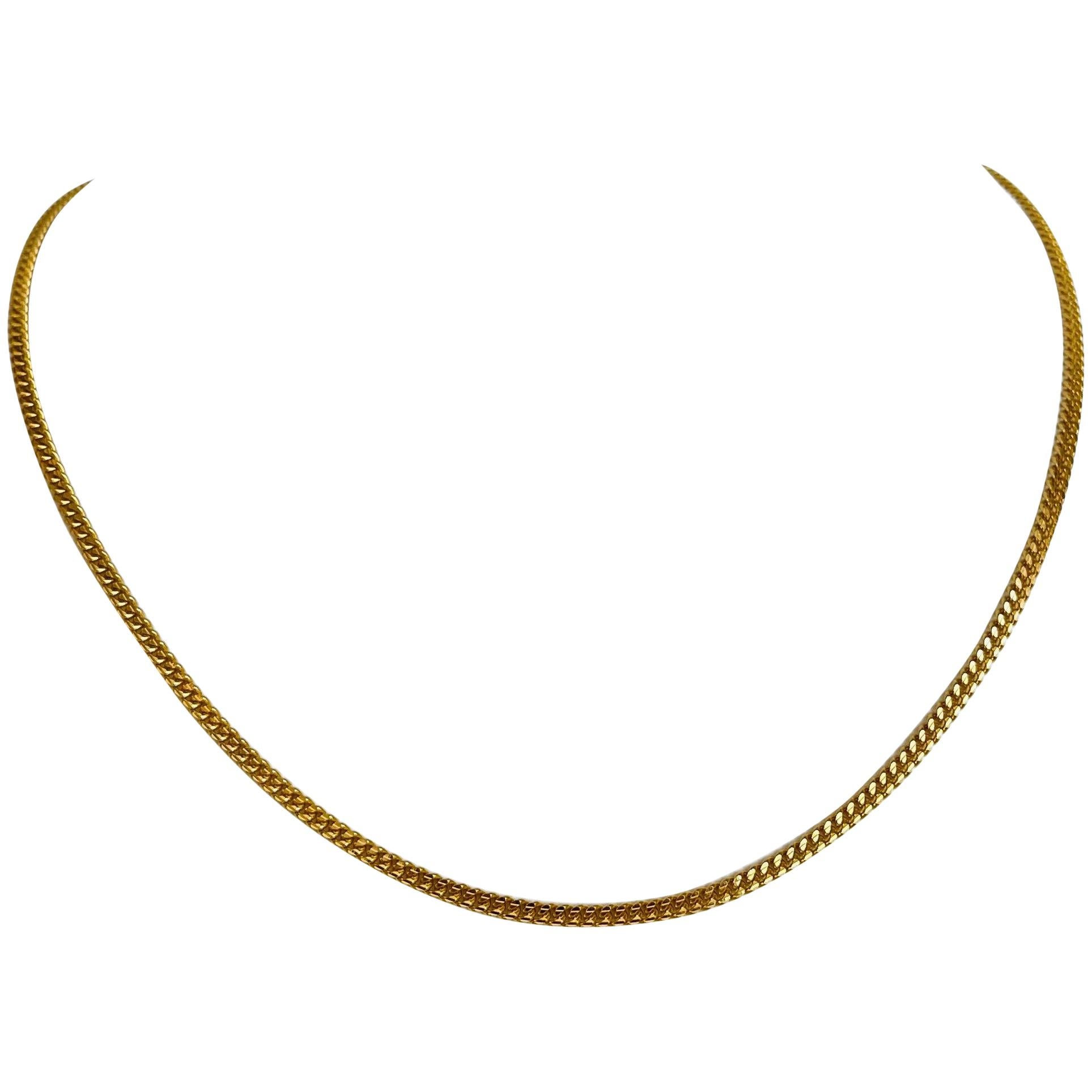 22K Pure Gold Baht Chain, 22kt Baht Box Chain, 22kt Yellow Gold ...