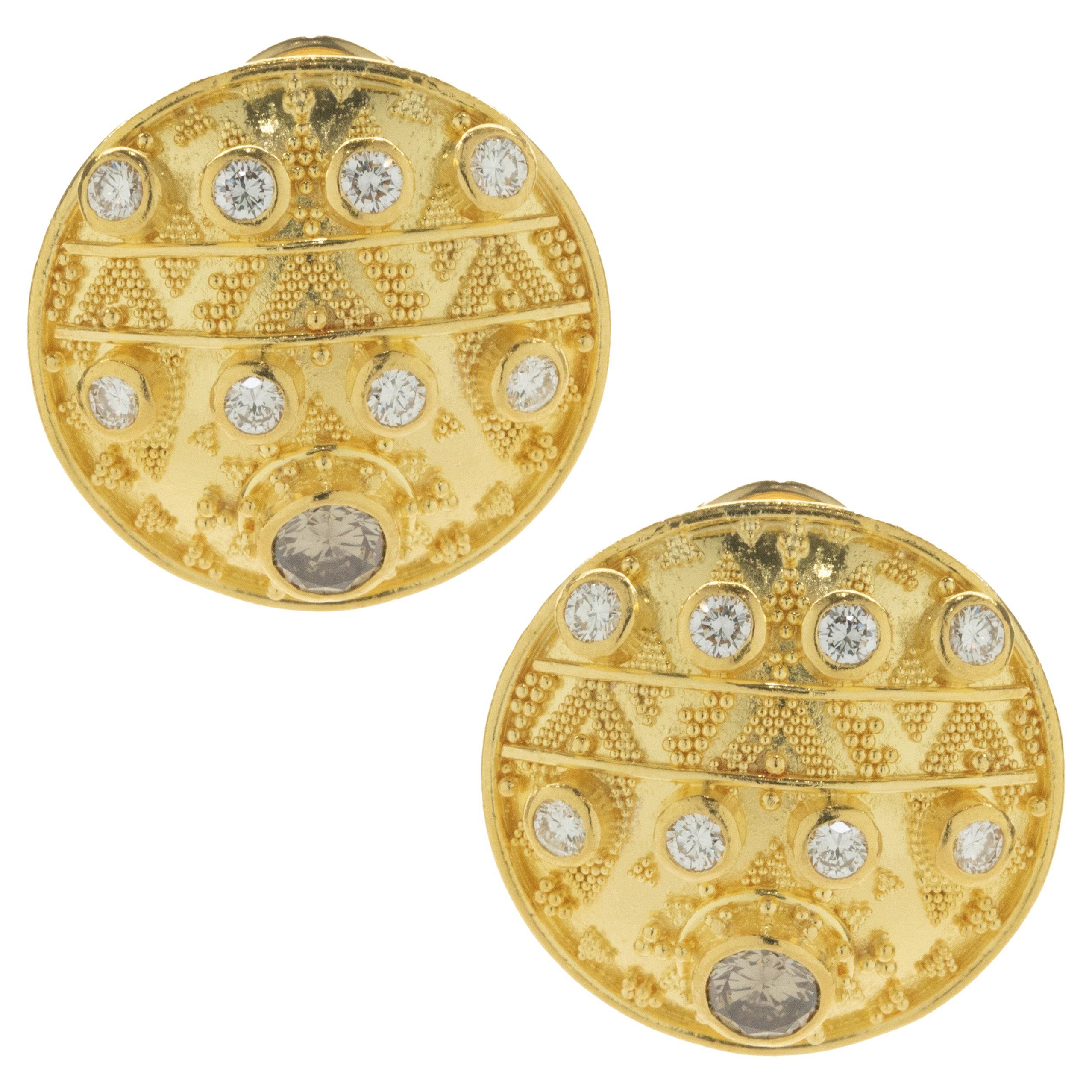 Bezel Set 2.15ct Diamond Earrings at 1stDibs | bezel set diamond earrings