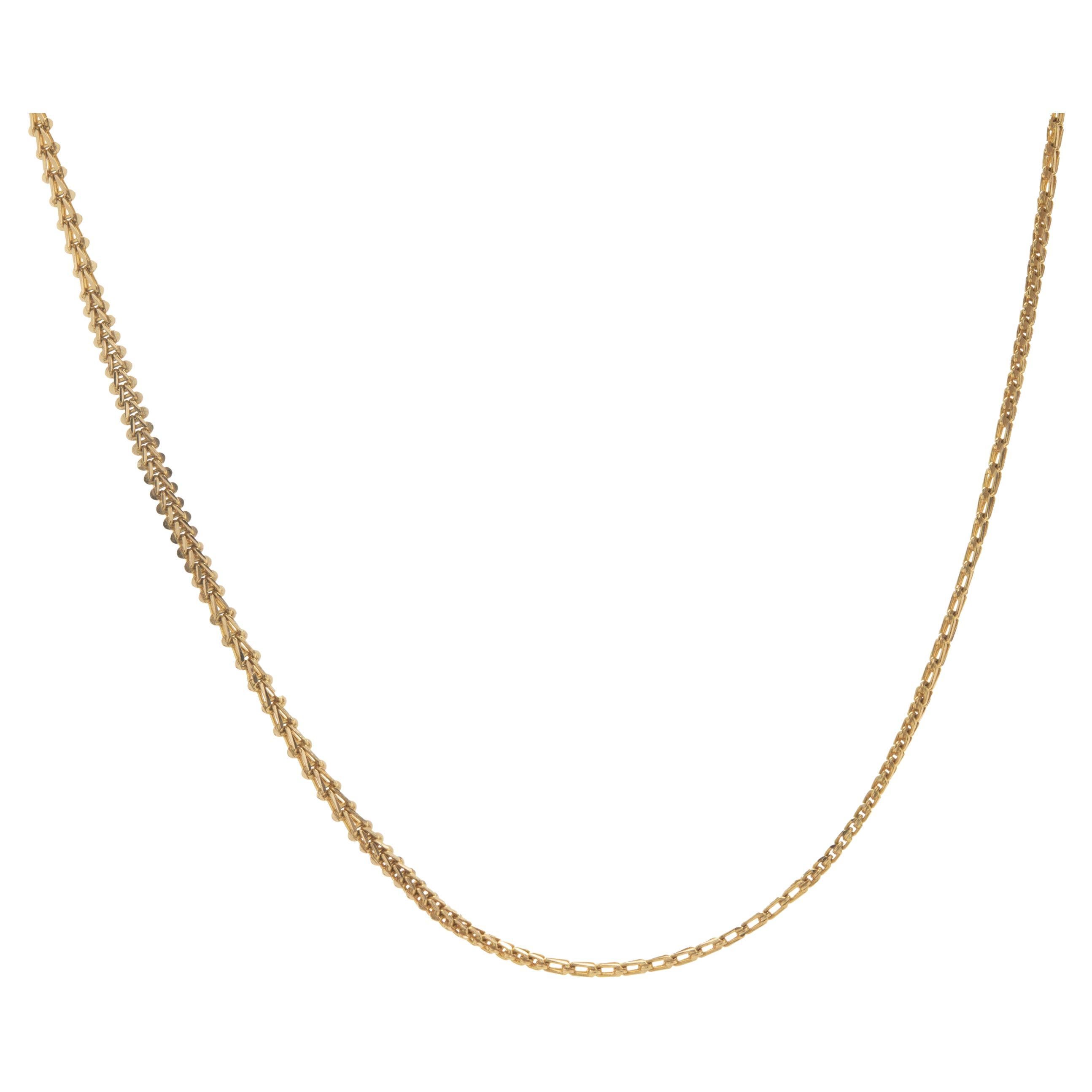 22 Karat Yellow Gold Custom Link Chain Necklace For Sale at 1stDibs