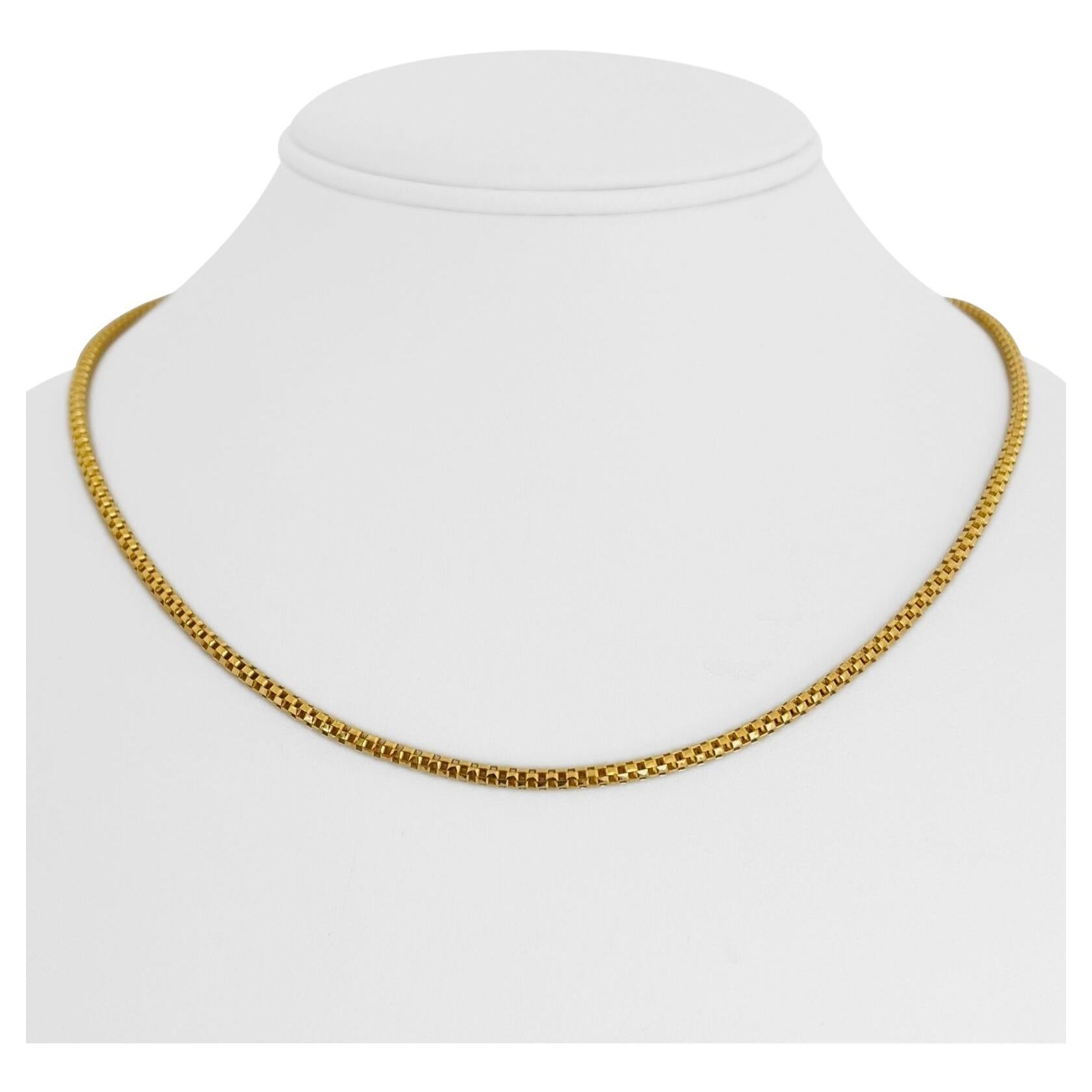 24 Karat Pure Yellow Gold Bar Cylinder Link Chain Necklace For Sale at ...