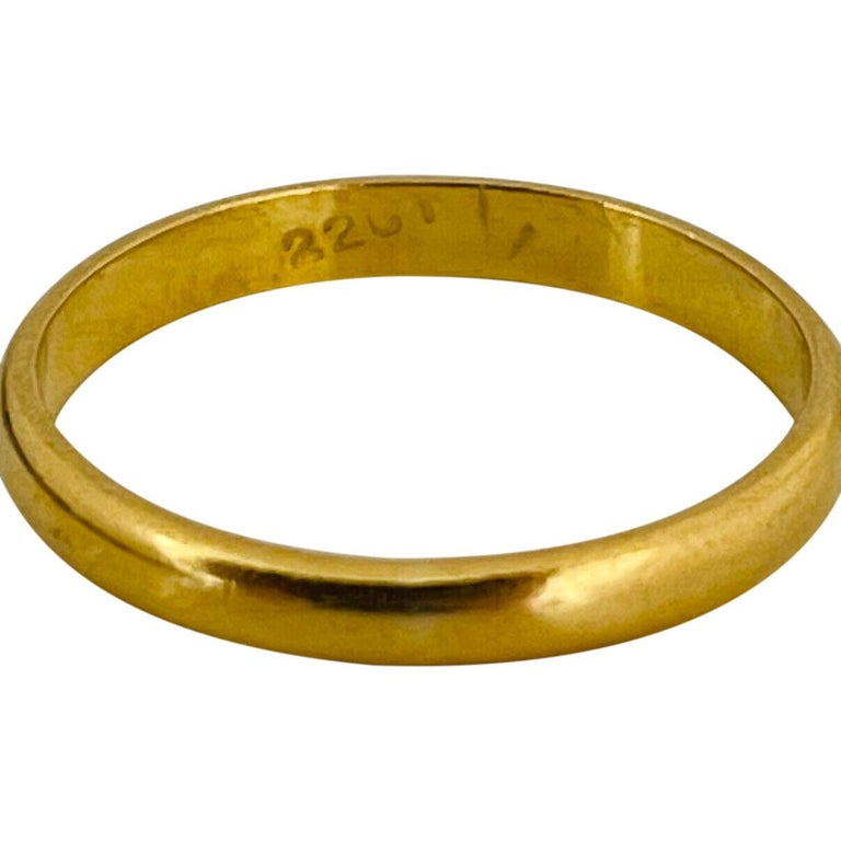 22 Karat Yellow Gold Polished Band Ring For Sale at 1stDibs