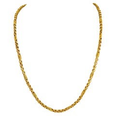 Heavy Gold Double Link Neck Chain For Sale at 1stDibs
