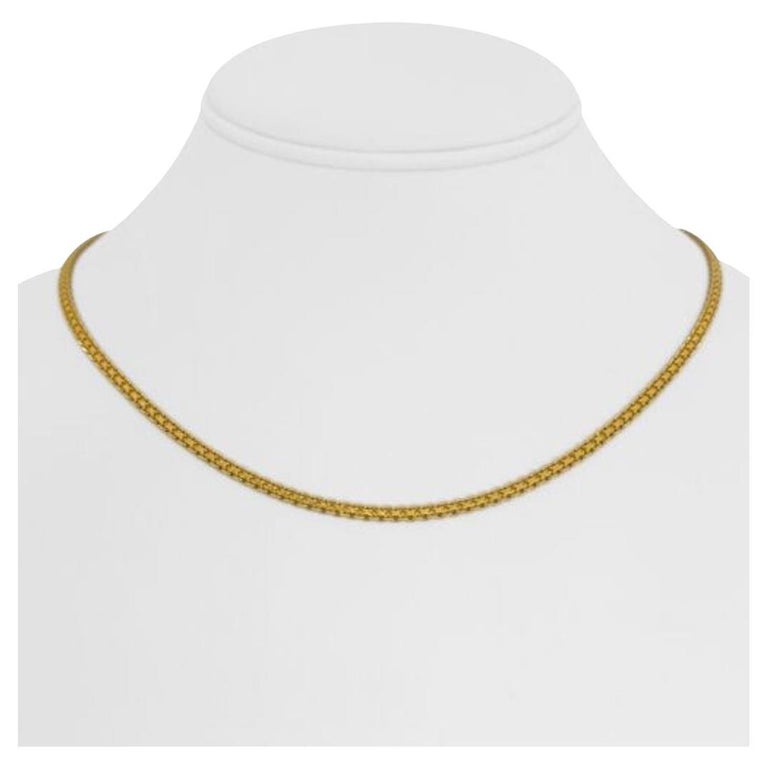 22 Karat Yellow Gold Solid Ladies Bismark Link Chain Necklace For Sale ...