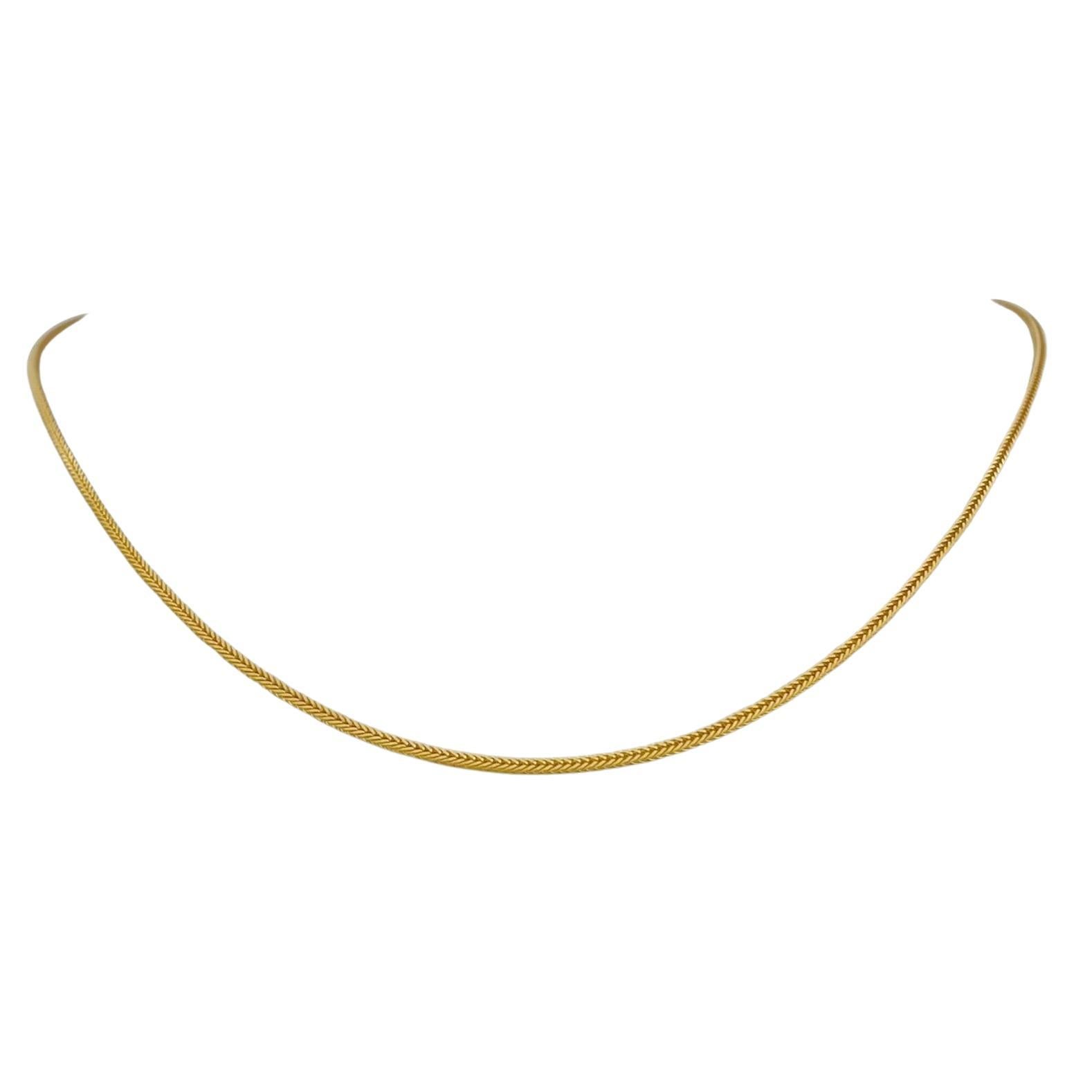 22 Karat Yellow Gold Solid Thick Serpentine Link Chain Necklace For ...