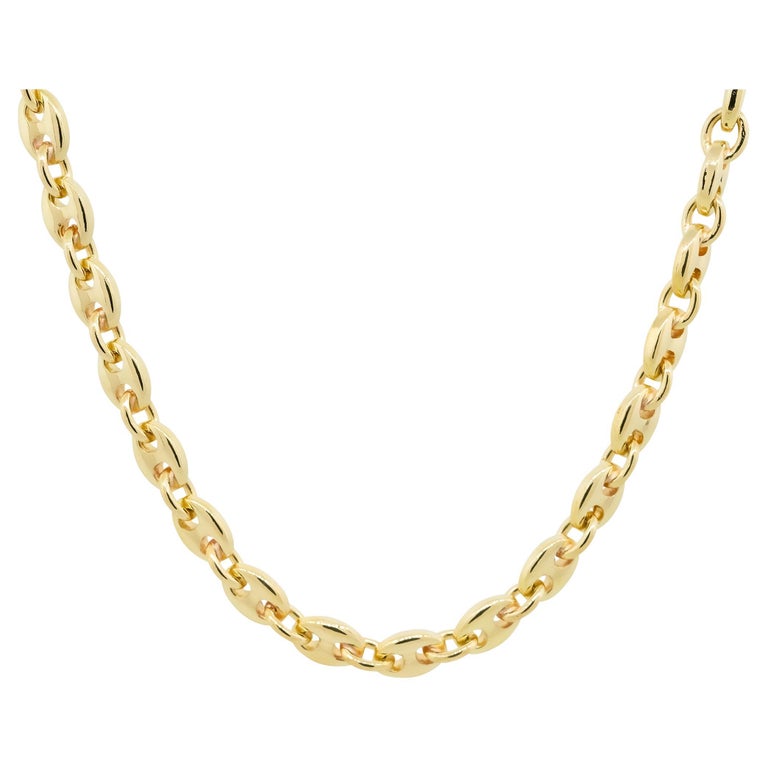 Men's Anchor Chain Necklace 18 Karat in Stock For Sale at 1stDibs