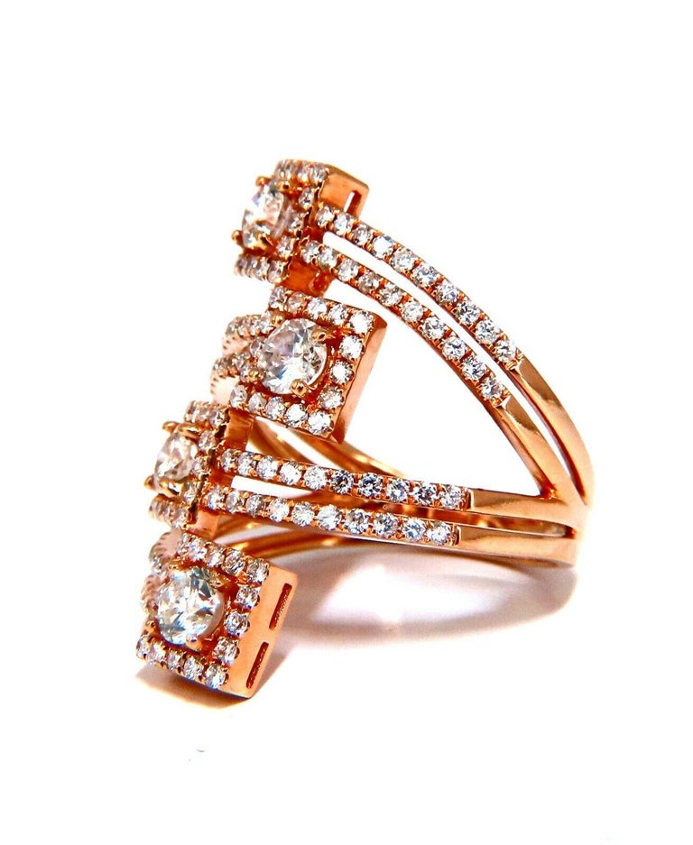 2.20ct Natural Diamonds Cluster Wrap Ring 18kt For Sale at 1stDibs