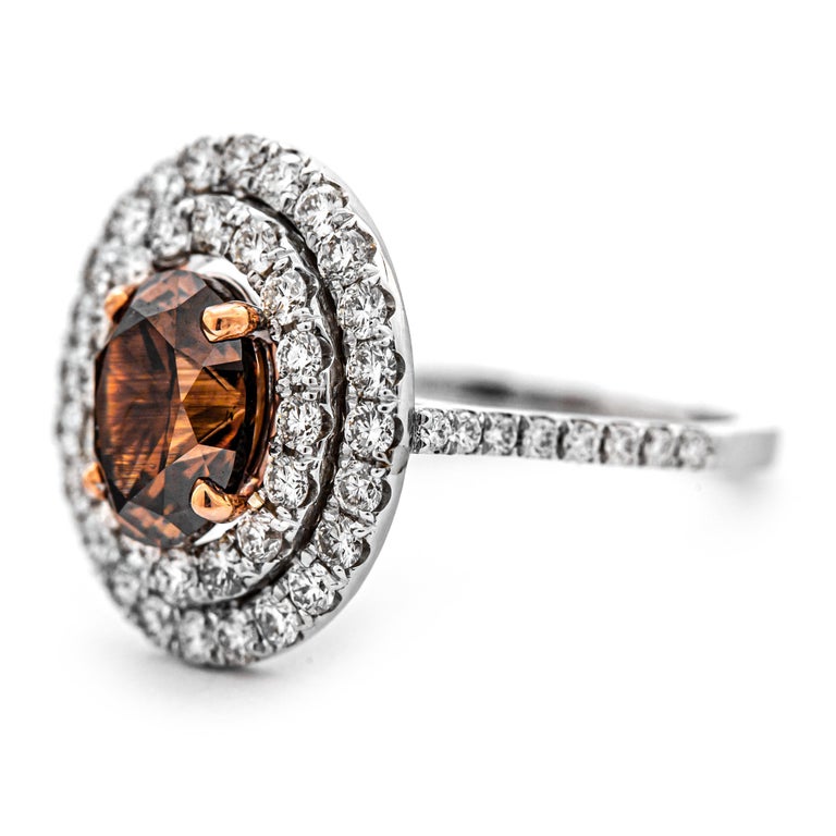 223 Ct Natural Fancy Dark Orange Brown Diamond Ring For Sale At 1stdibs