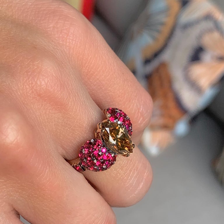 2.25 Carat GIA Certified Fancy Orange Brown Diamond Unheated Burmese ...