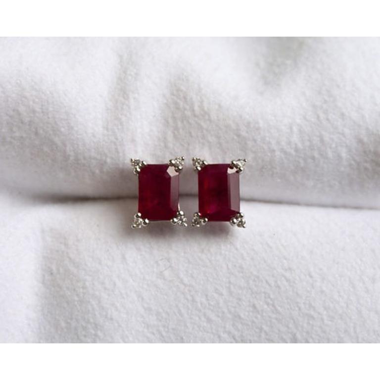 2.25 Ct Ruby EC Studs For Sale at 1stDibs