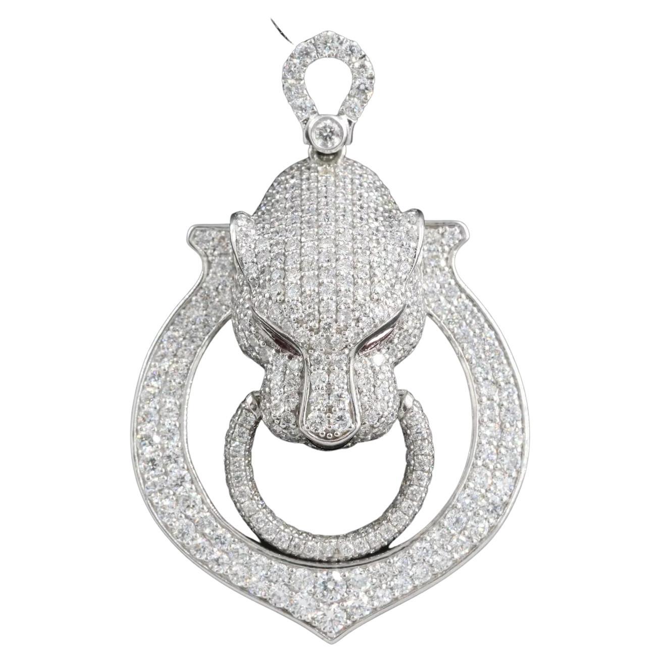 $22500 / NEW / Massive PLATINUM Panther Panthere 4.55 CWT Diamond and ...